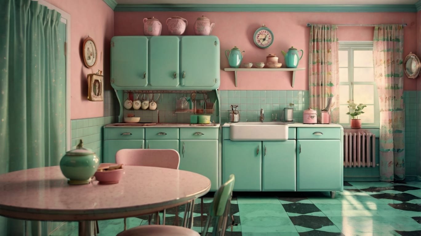 10 Ideen für eine Retro-Küche: Von Pastelltönen bis Avocado-Grün ...
